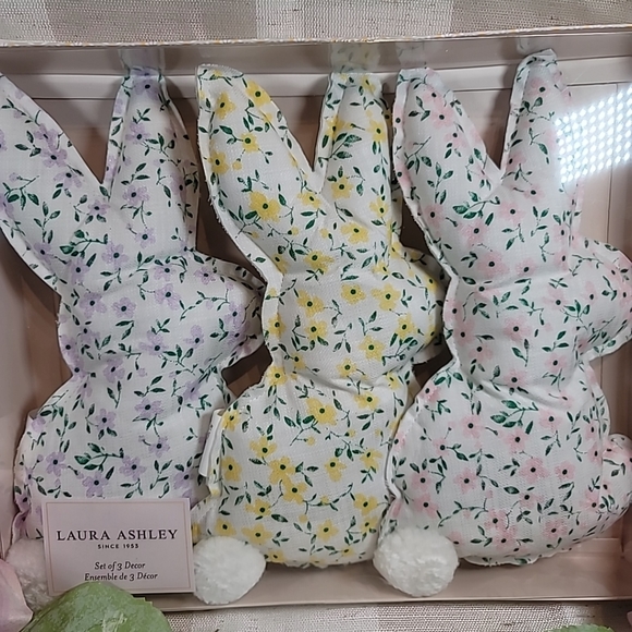Laura Ashley | Holiday | Laura Ashley Easter Floral Plush Bunny Rabbits ...